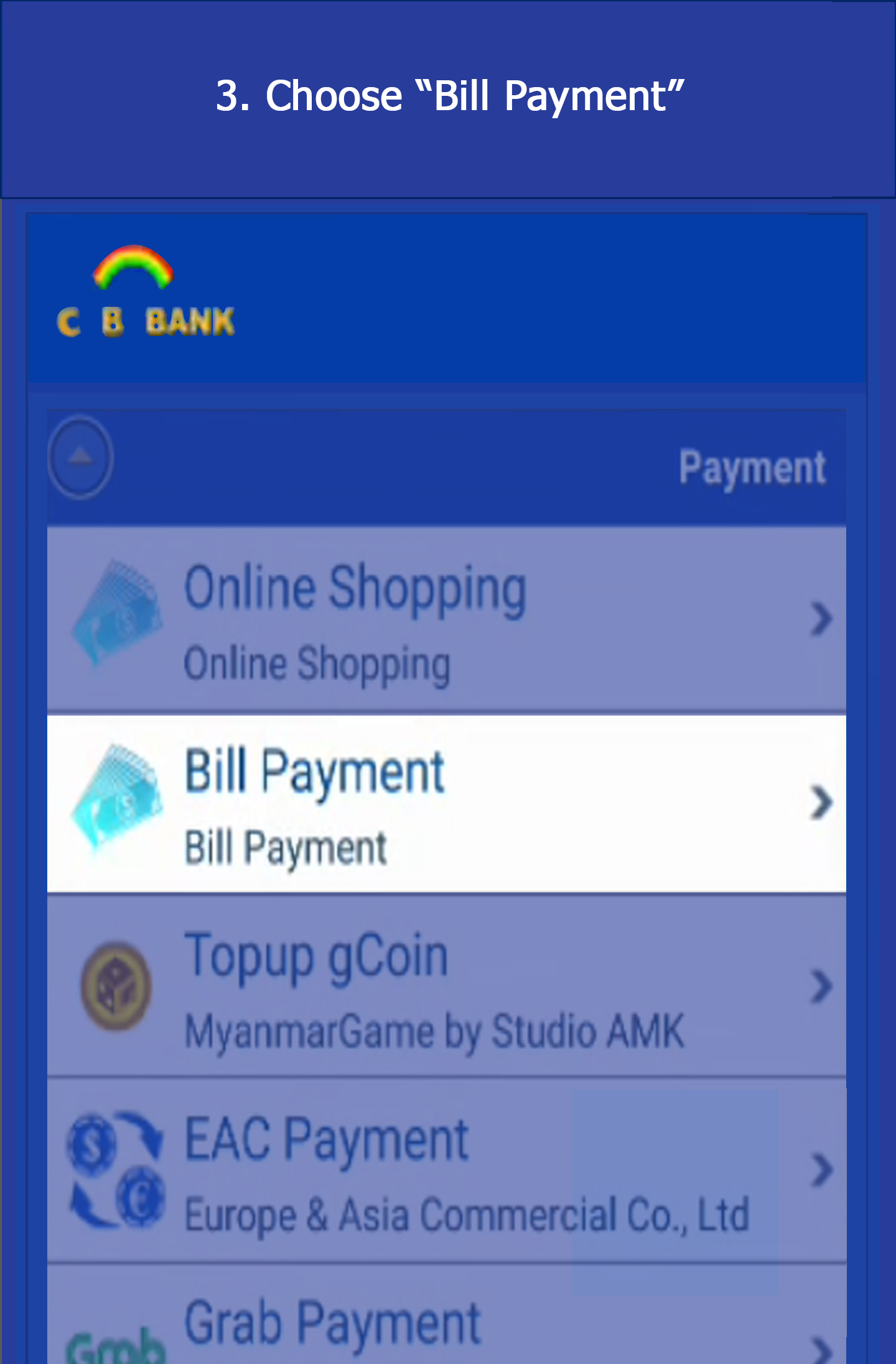 Bill Payment with CB Mobile Banking – Myanmar Net