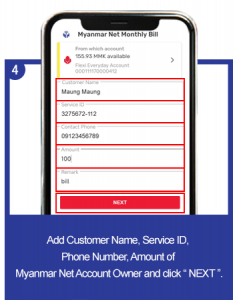 Bill Payment with YOMA Next Gen App Mobile Banking – Myanmar Net